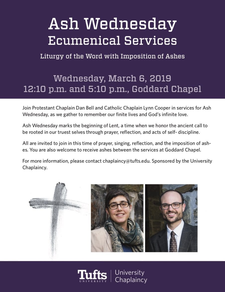 Ecumenical Ash Wednesday Services - Catholic Chaplaincy Site