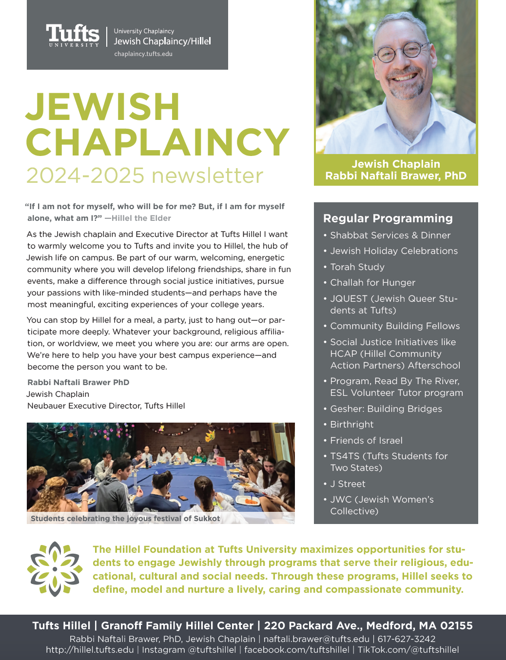 Chaplaincy Newsletters - Tufts University Chaplaincy