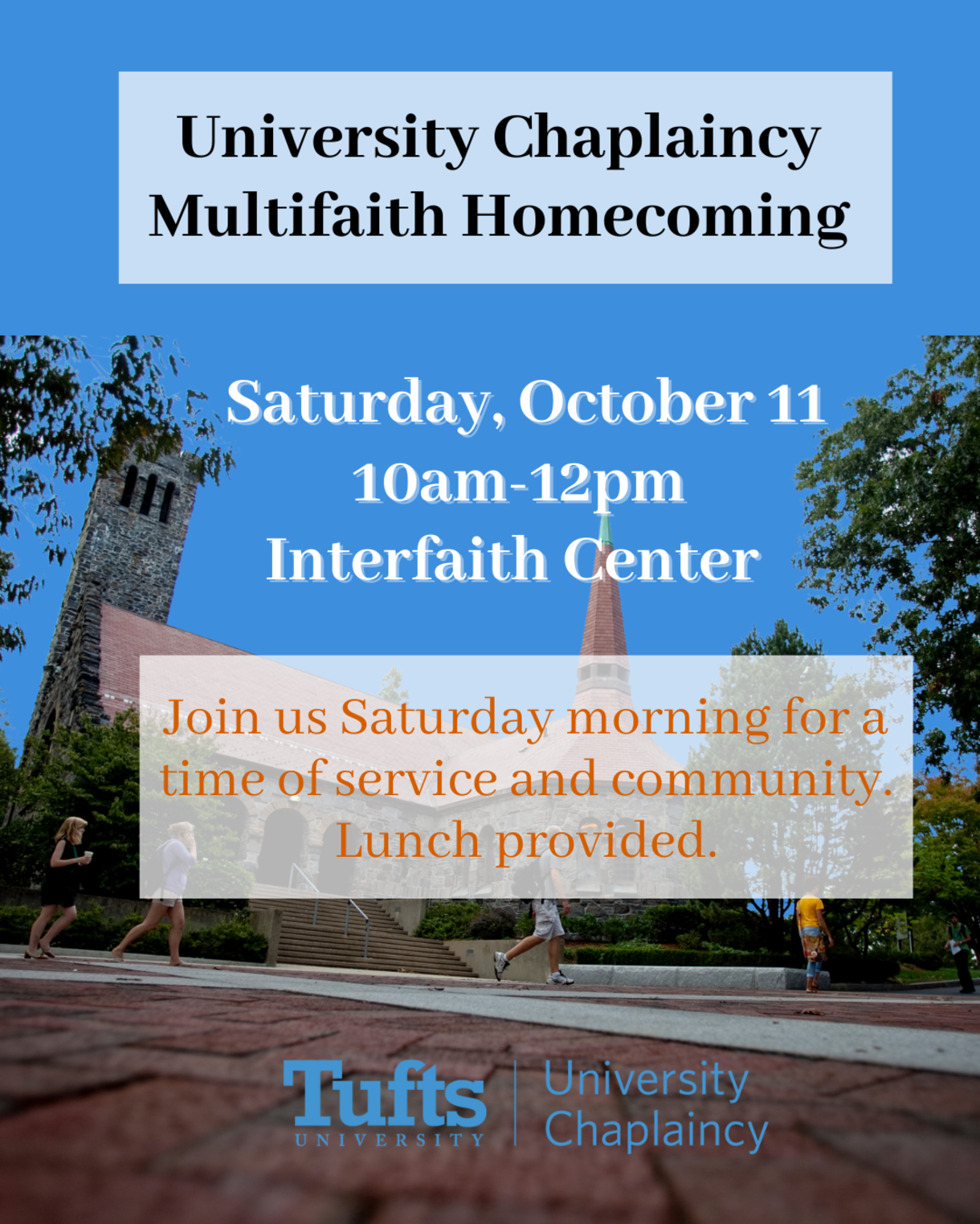 University Chaplaincy Multifaith Homecoming - Tufts University Chaplaincy